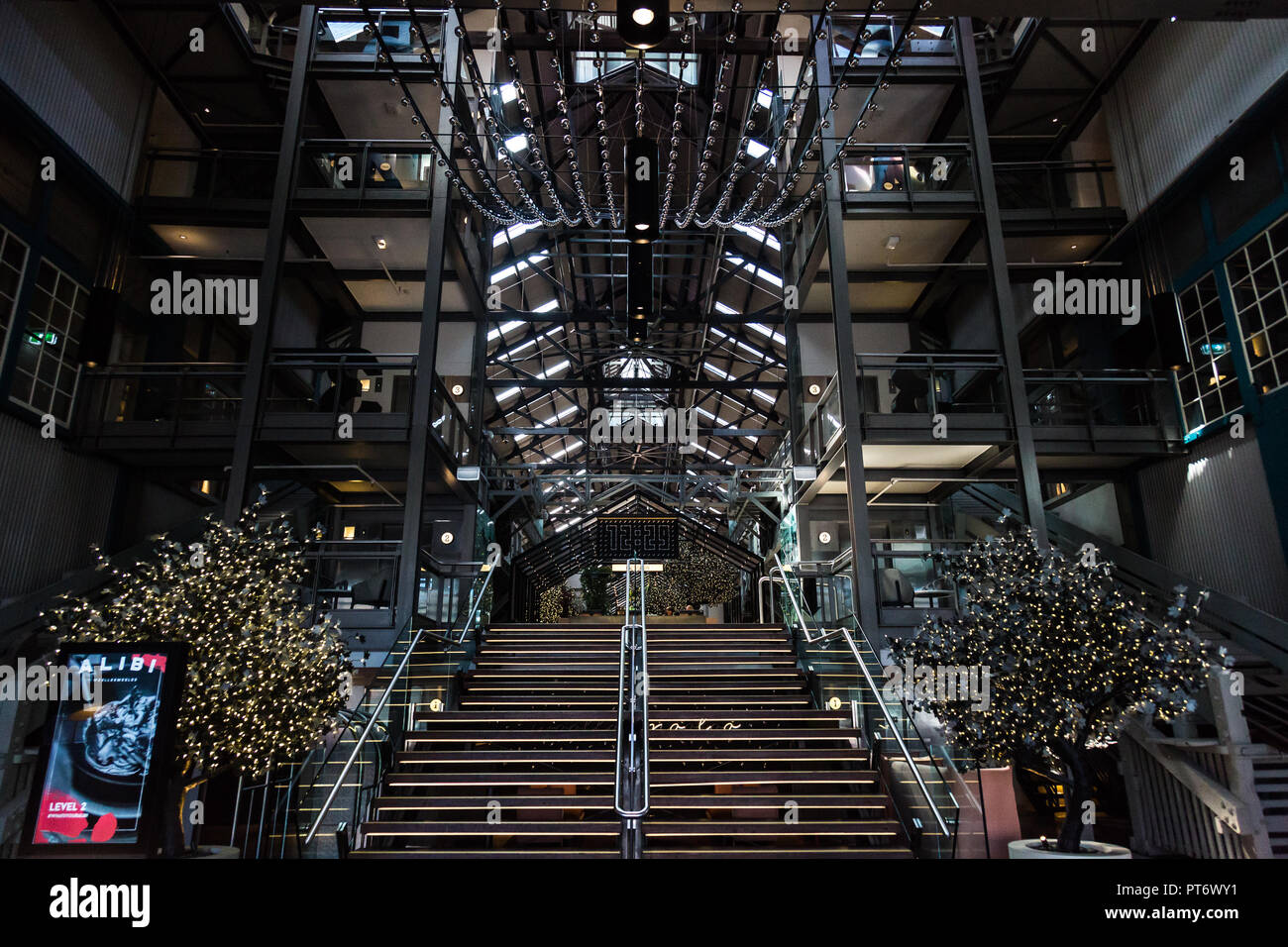 Interior of The Finger Wharf or Woolloomooloo Wharf as its known. The ...