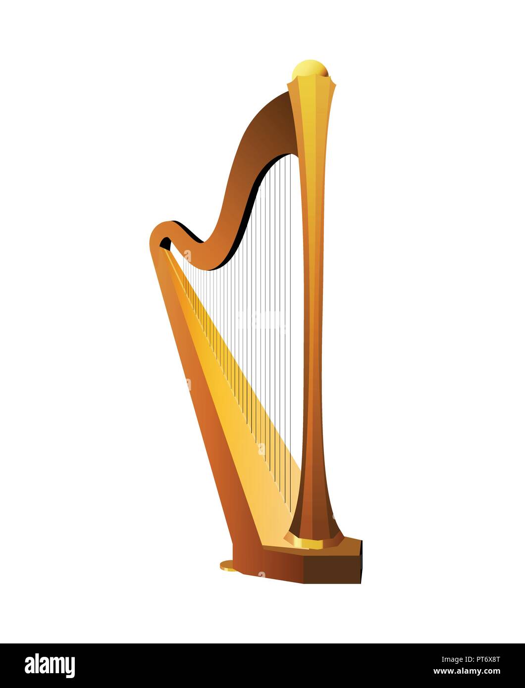 Vector Illustration of Harp Stock Vector Image & Art - Alamy