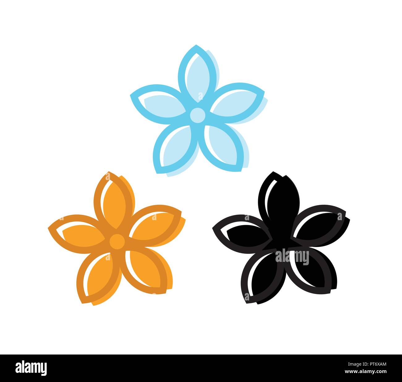 Five petal flower graphic hi-res stock photography and images - Alamy
