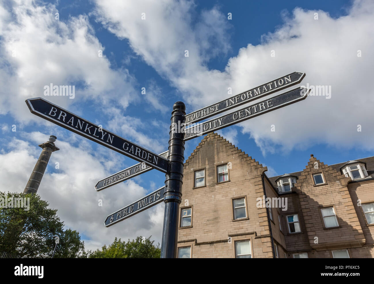 Signs in the city of Perth in Scotland, UK Stock Photo - Alamy