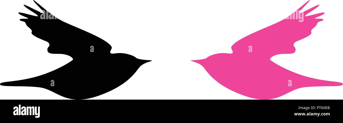Logo with Dove in Pink and Black Colors Stock Vector Image & Art - Alamy