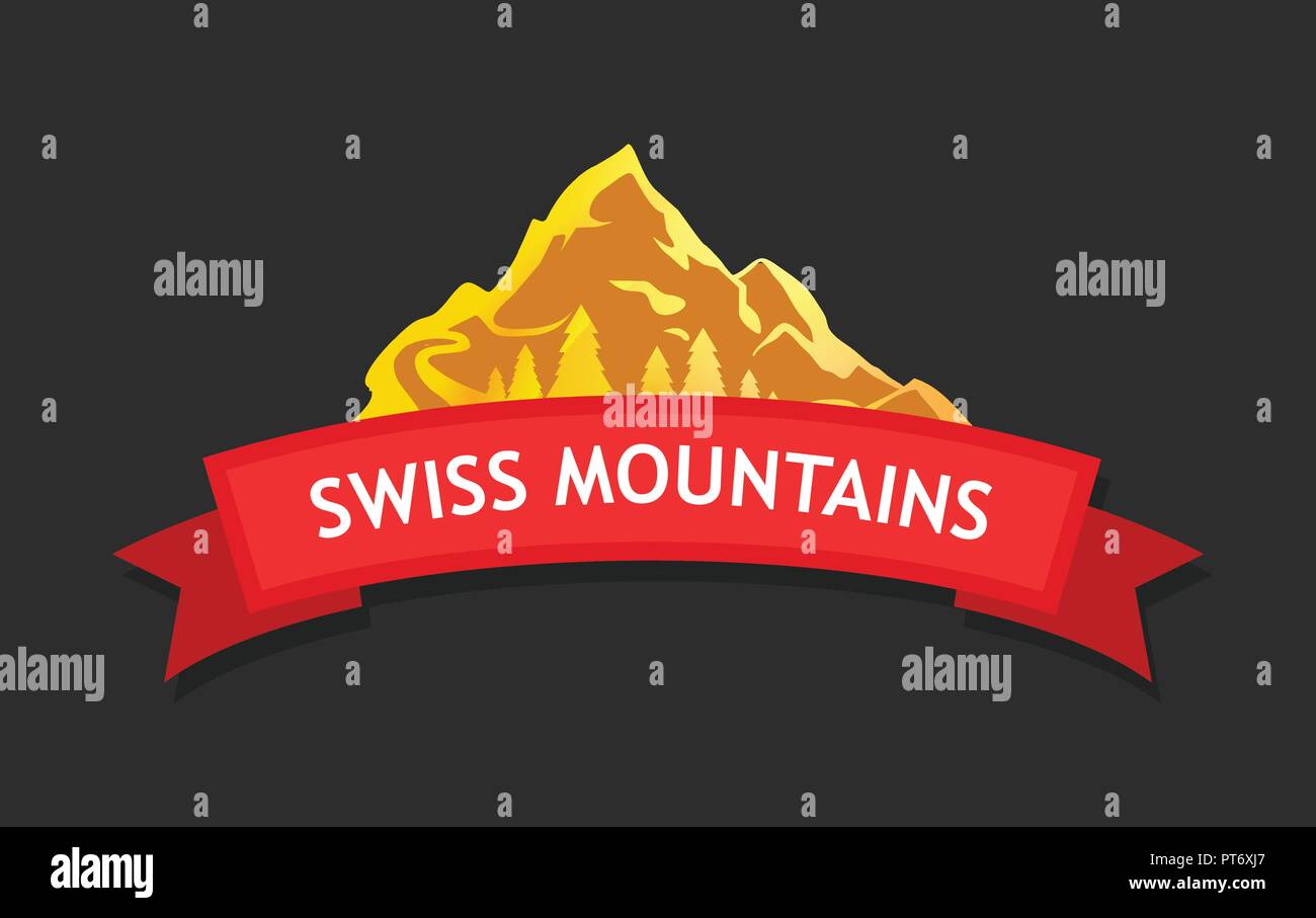 Vector Logo of Swiss Mountains Stock Vector Image & Art - Alamy