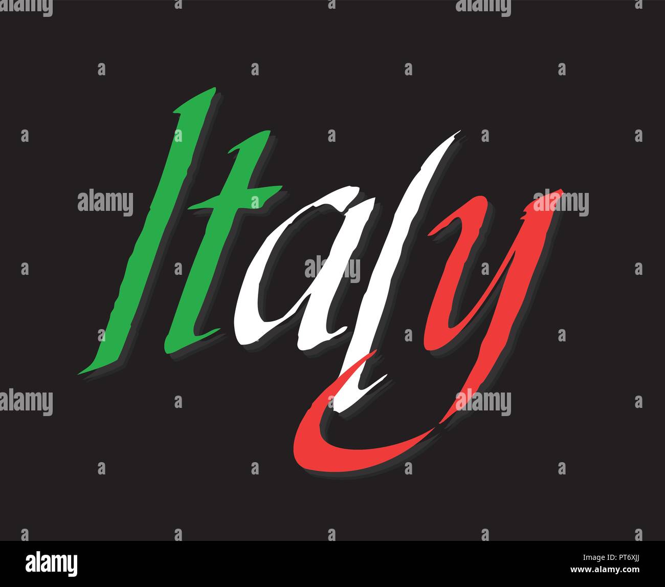 Italy lettering colors in flag colors Stock Vector Image & Art - Alamy