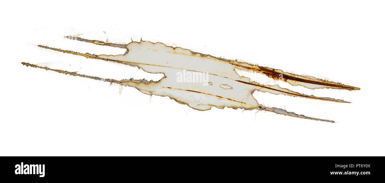 Car scratched texture on white background Stock Photo - Alamy