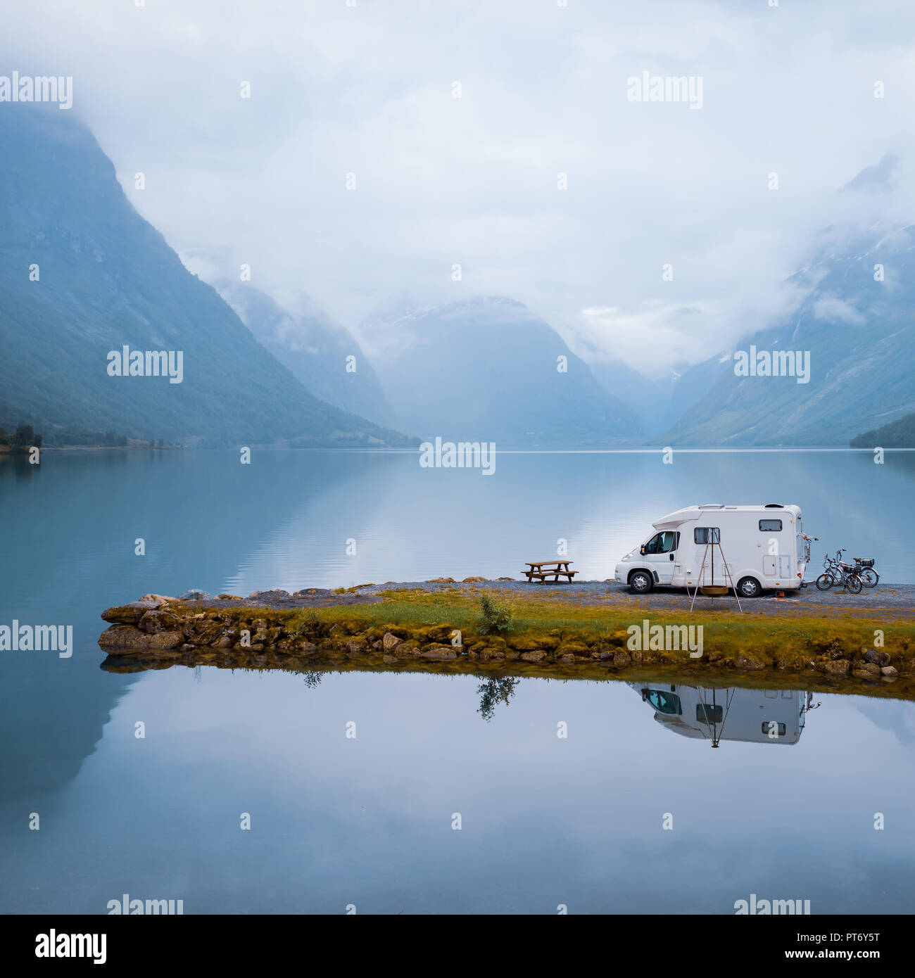 Family vacation travel RV, holiday trip in motorhome, Caravan car ...