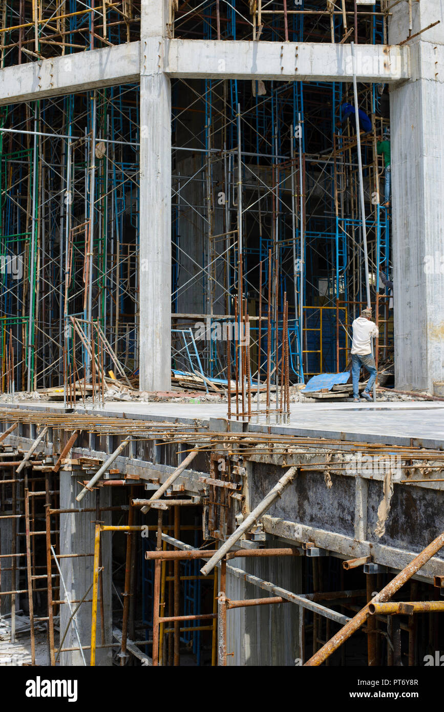 Construction worker site building background Stock Photo - Alamy