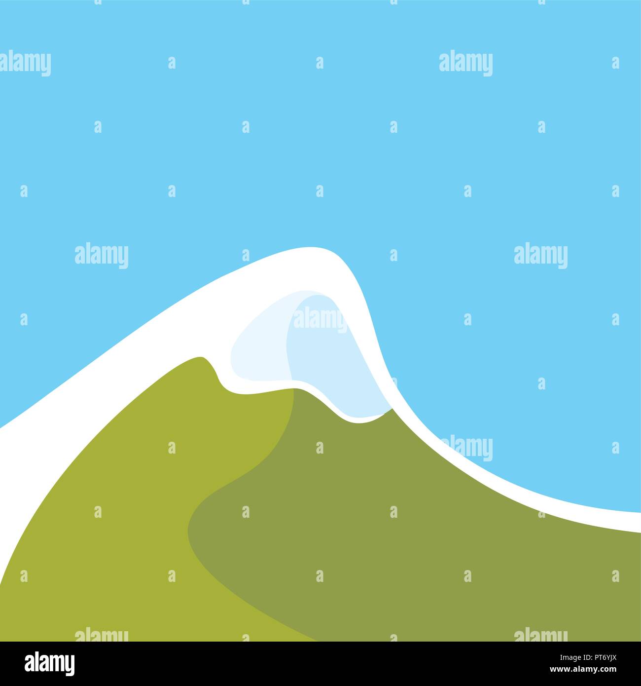 Blue sky mountain Stock Vector Images - Alamy