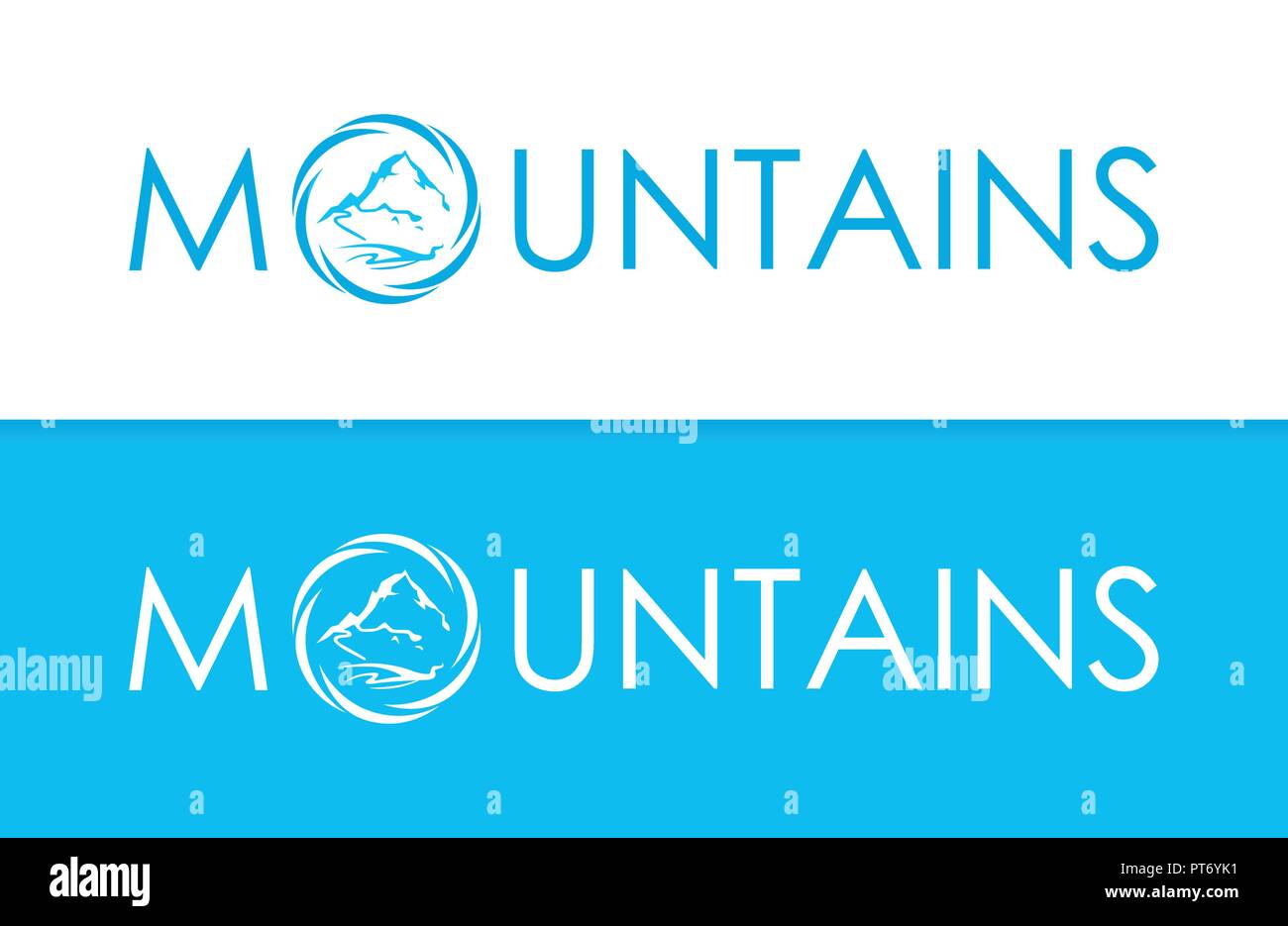 Swiss alps icon blue hi-res stock photography and images - Alamy