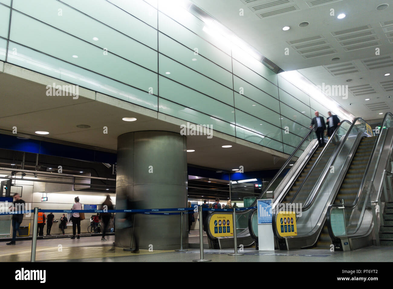 Kings Cross Station Escalators High Resolution Stock Photography and ...