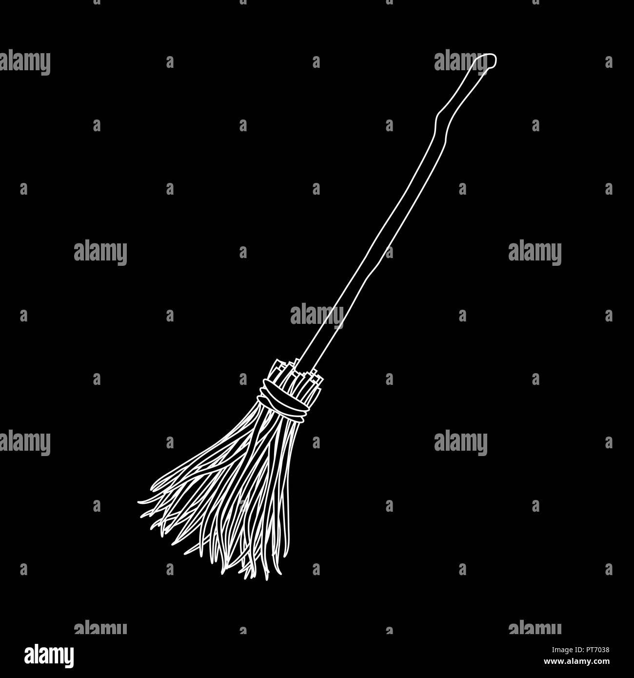 Broomstick Silhouette Icon Symbol Design. Vector illustration isolated ...