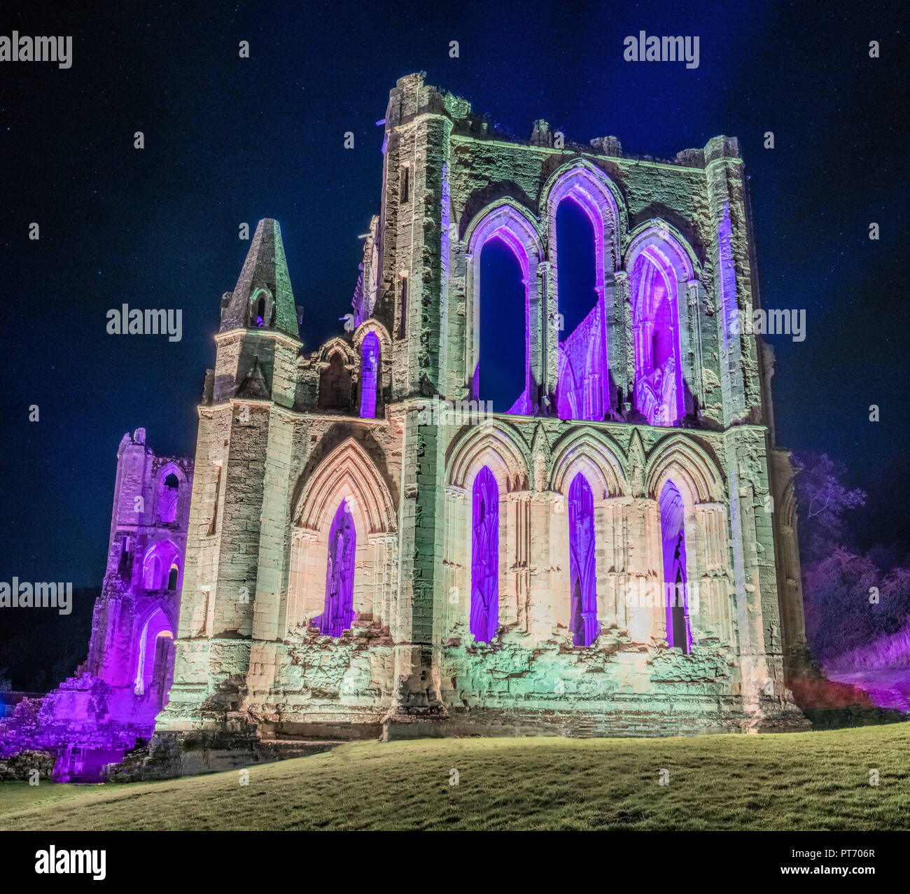 Rievaulx Abbey Lightup Stock Photo - Alamy