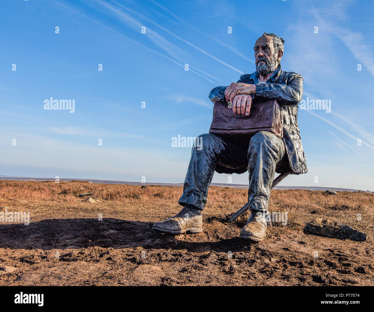 The Seated Man North Yorkshire Stock Photo - Alamy