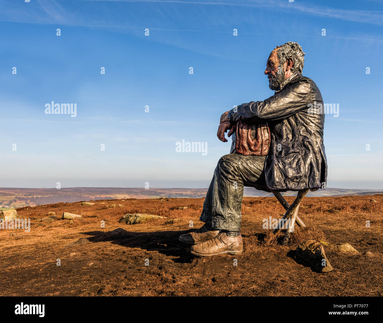 The Seated Man North Yorkshire Stock Photo - Alamy