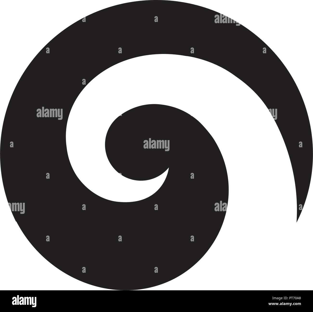 Koru. Maori symbol is a spiral shape based on silver fern frond Stock ...