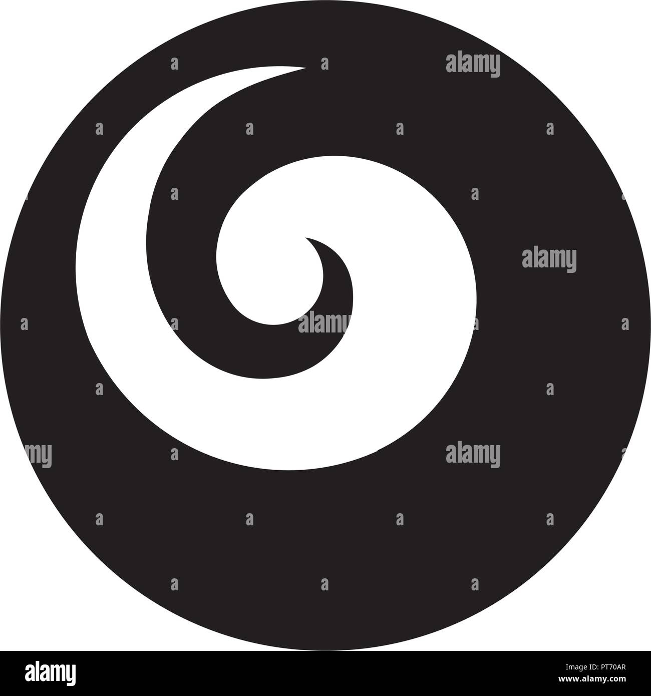 Koru. Maori symbol is a spiral shape based on silver fern frond Stock ...