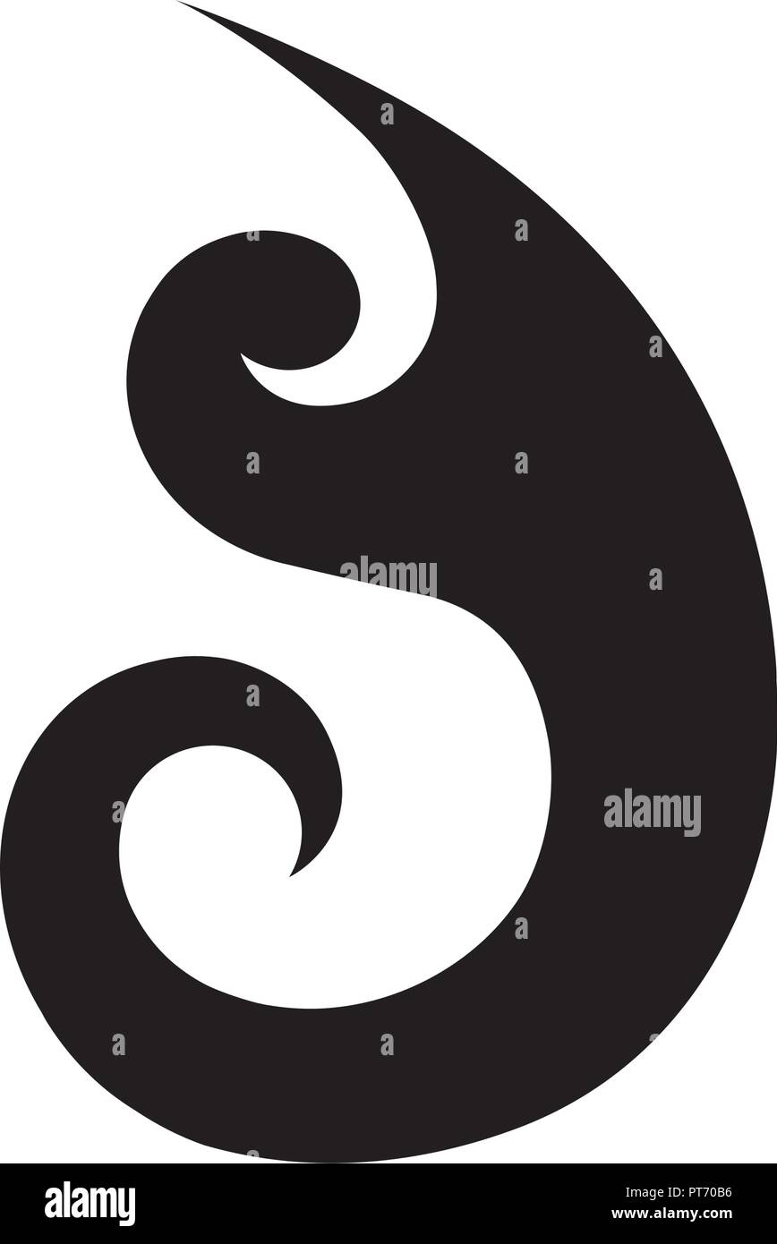 Koru. Maori symbol is a spiral shape based on silver fern frond Stock Vector Image & Art - Alamy