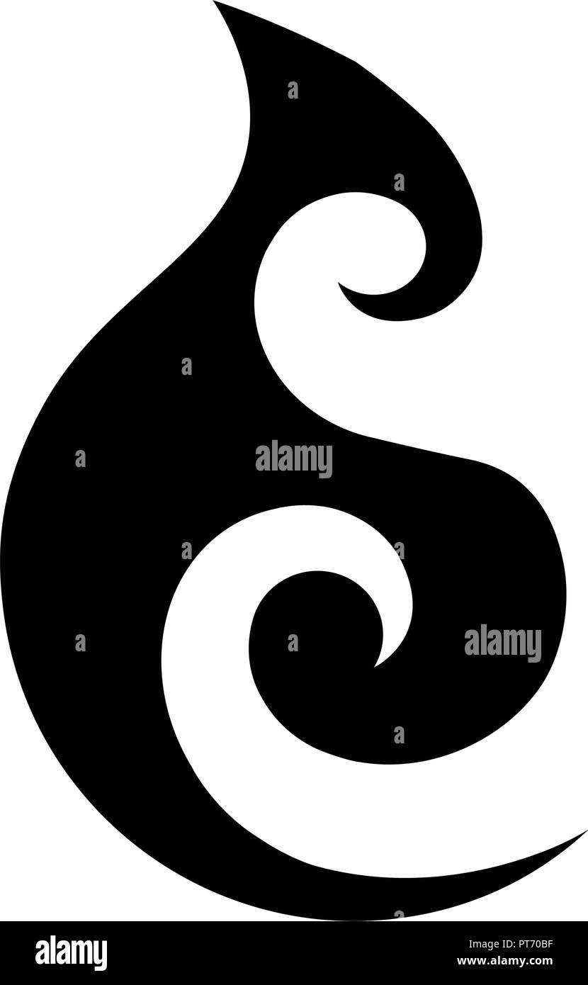 Maori koru symbol Black and White Stock Photos & Images - Alamy