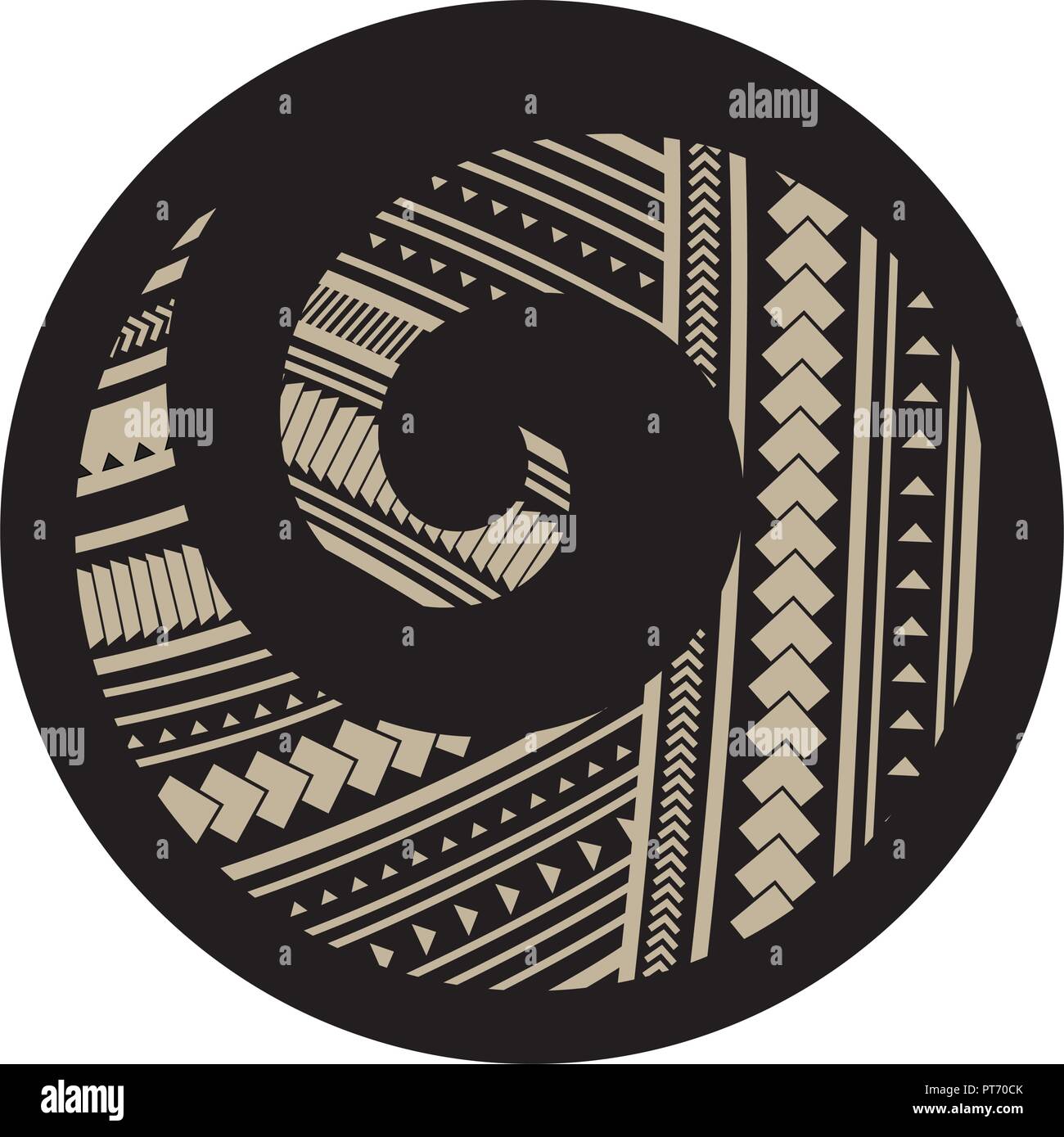 Koru. Maori symbol is a spiral shape based on silver fern frond Stock ...