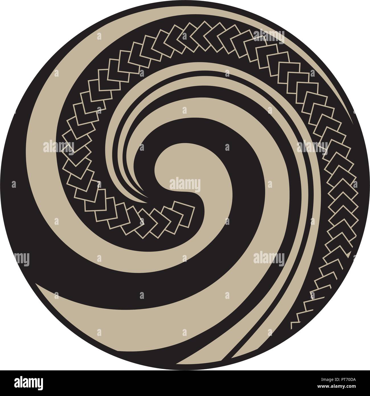 Koru. Maori symbol is a spiral shape based on silver fern frond Stock Vector Image & Art - Alamy
