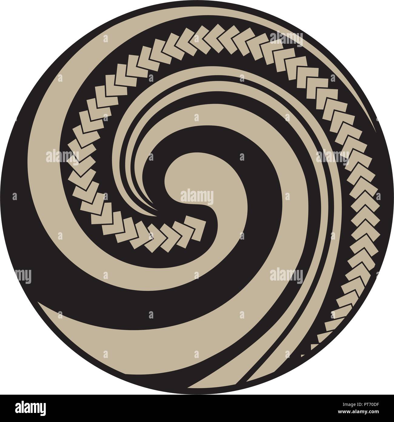 Koru. Maori symbol is a spiral shape based on silver fern frond Stock Vector Image & Art - Alamy