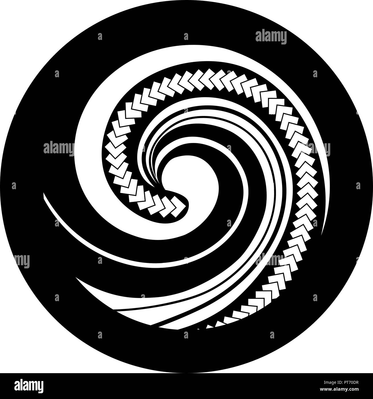 Maori koru symbol Black and White Stock Photos & Images - Alamy