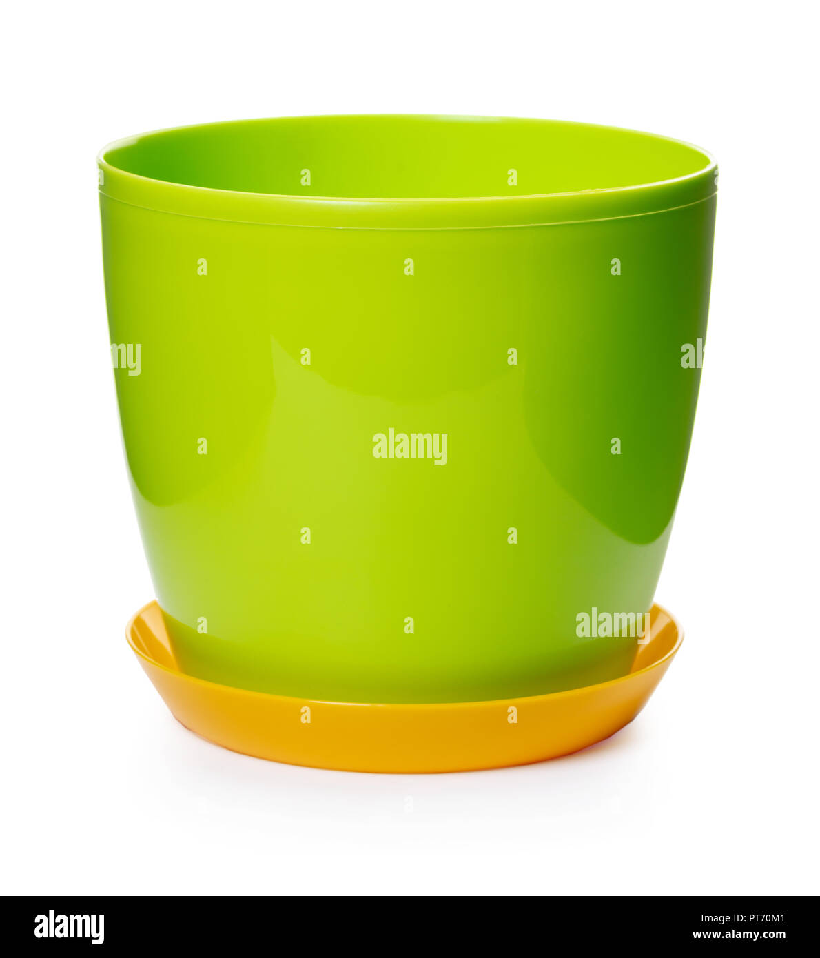 new flower pot on white isolated background Stock Photo - Alamy