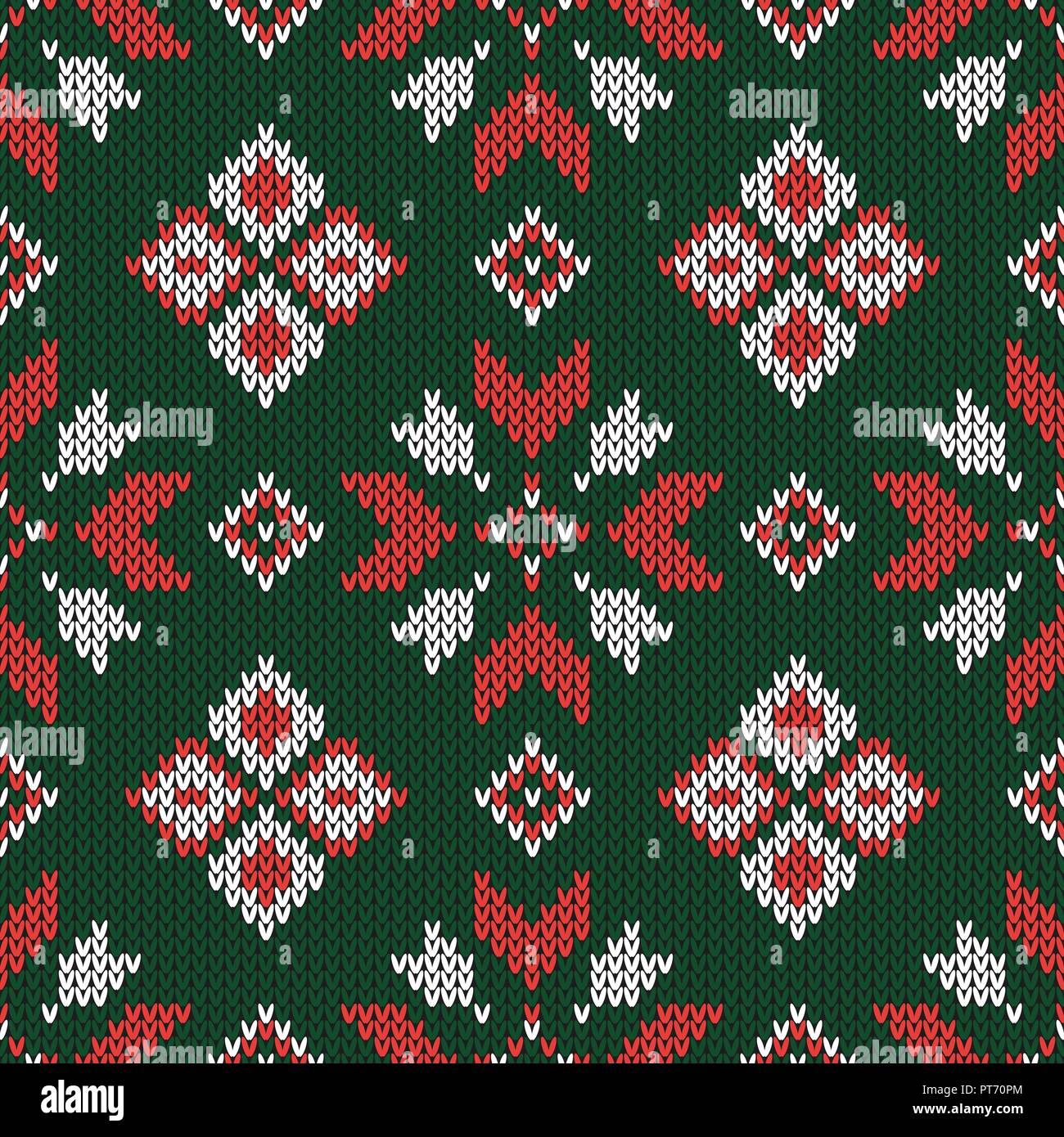 Christmas knitted pattern. Geometric abstract seamless pattern. Design ...