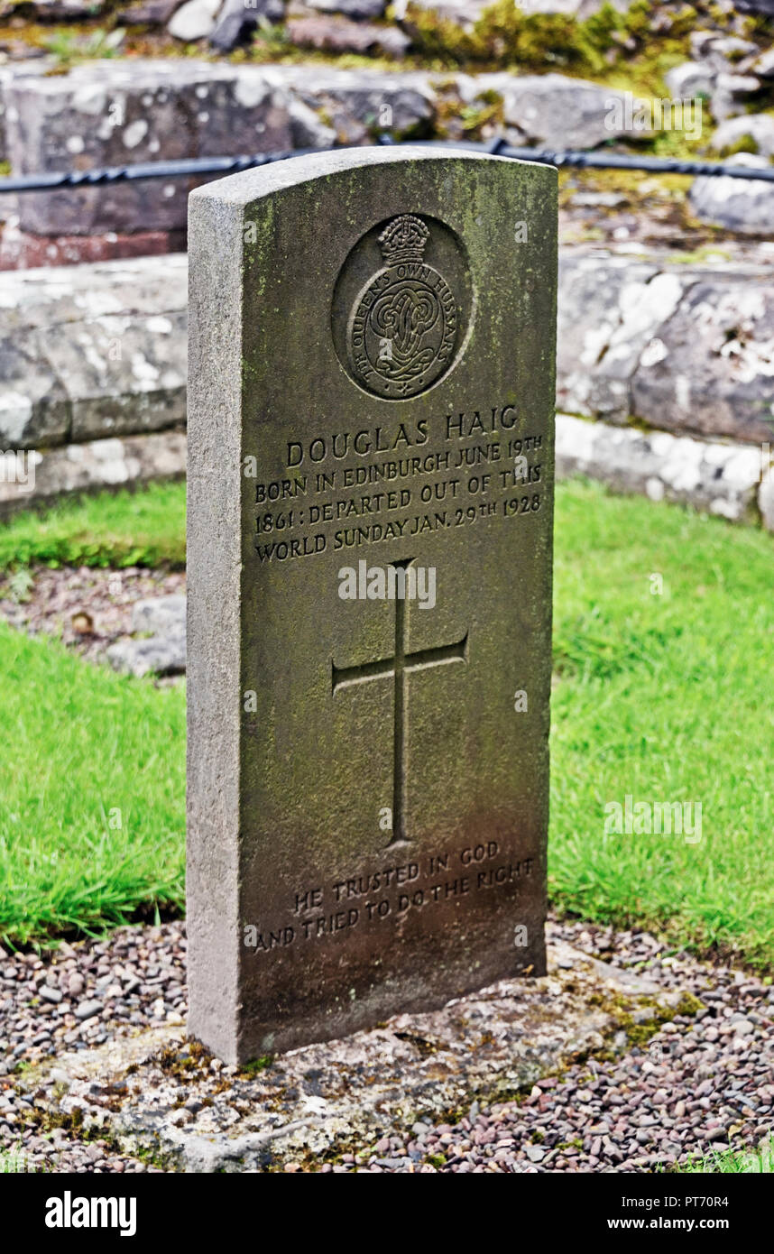 Grave of Field Marshal Douglas Haig. Dryburgh Abbey. Dryburgh, St ...