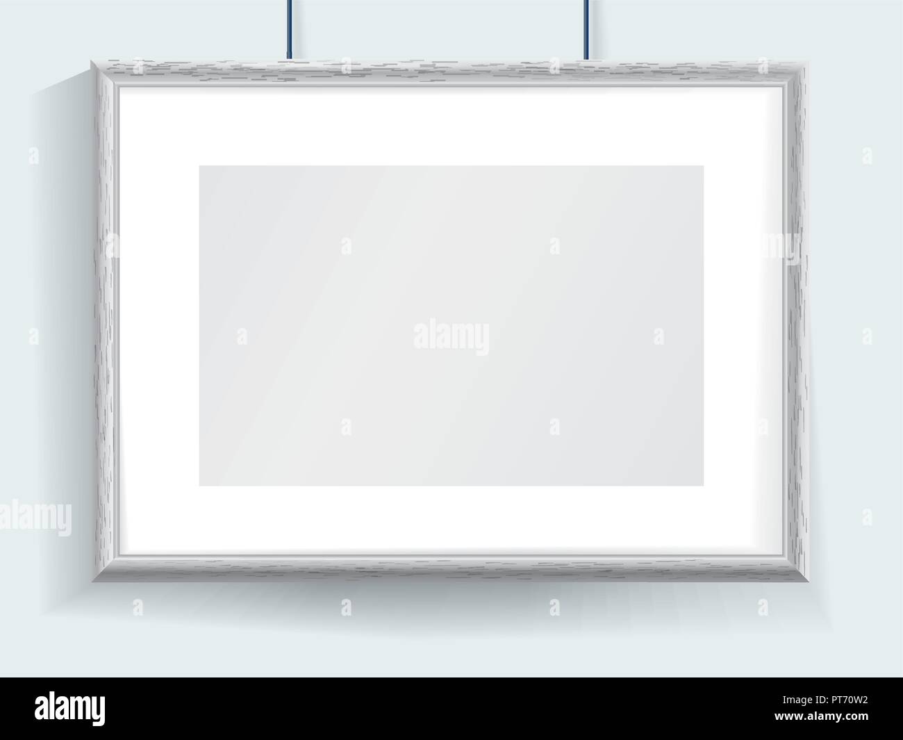 Horizontal vector grey border. Frame picture or certificate. Vector ...