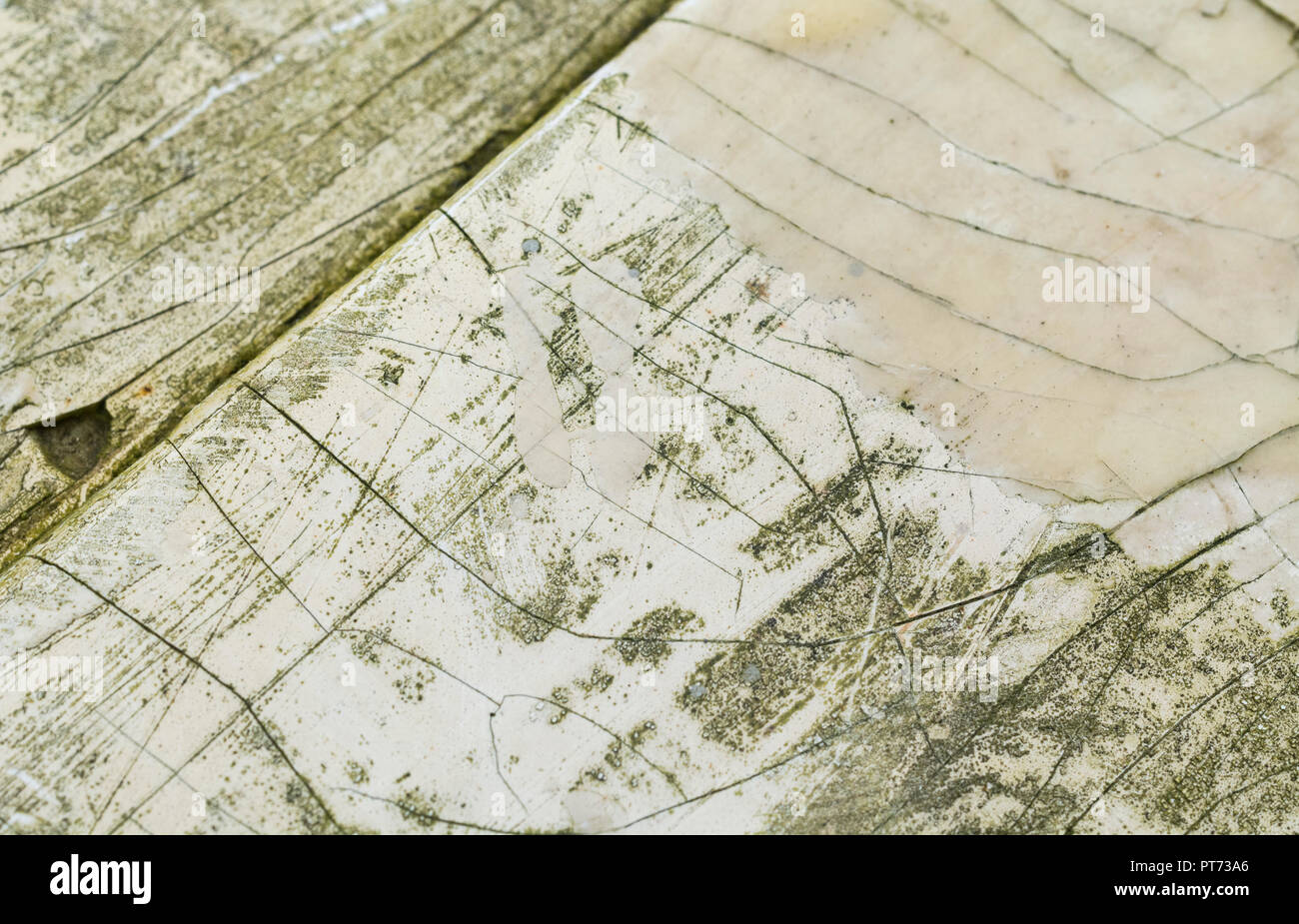 Macro shot of the cracked and crazed surface of a small boat hull Stock ...