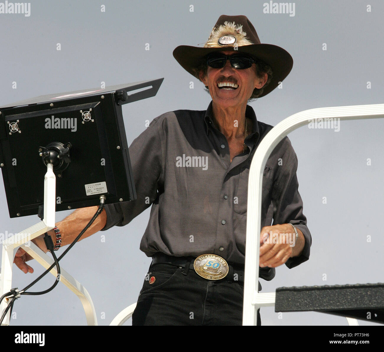 Car owner Richard Petty watches his car run in the NASCAR Sprint Cup ...