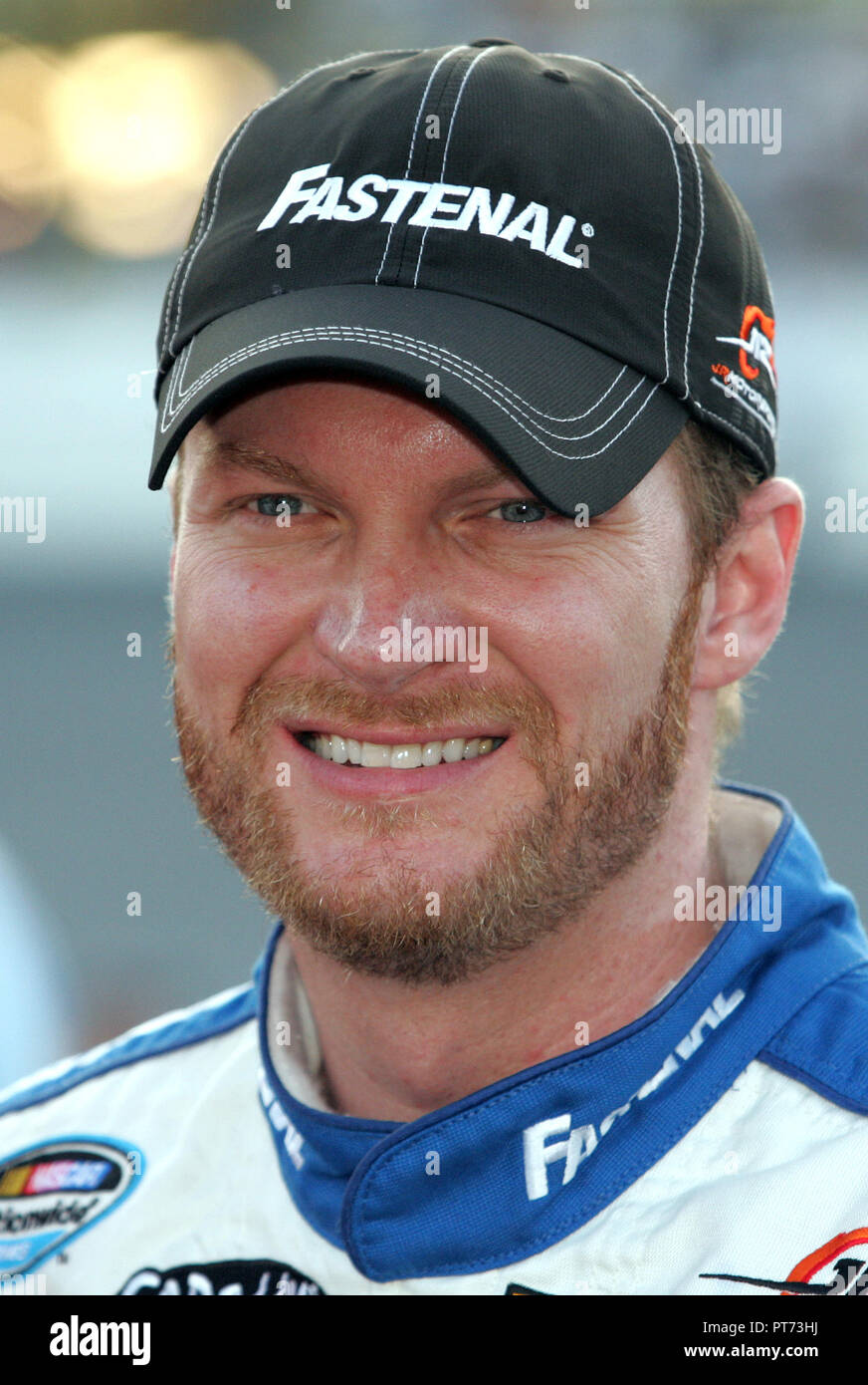 Dale Earnhardt Jr waits on pit road for the start of the NASCAR ...