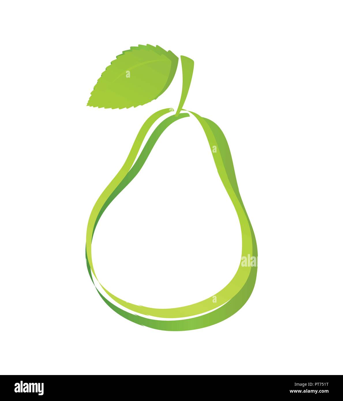 Logo with Silhouette of Pear Stock Vector Image & Art - Alamy