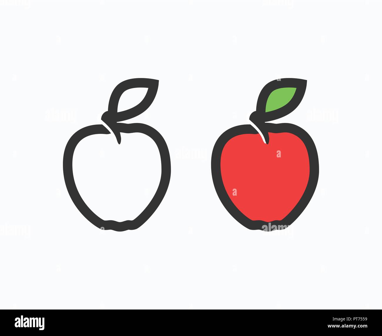 Apple logo isolated Stock Vector Images - Alamy