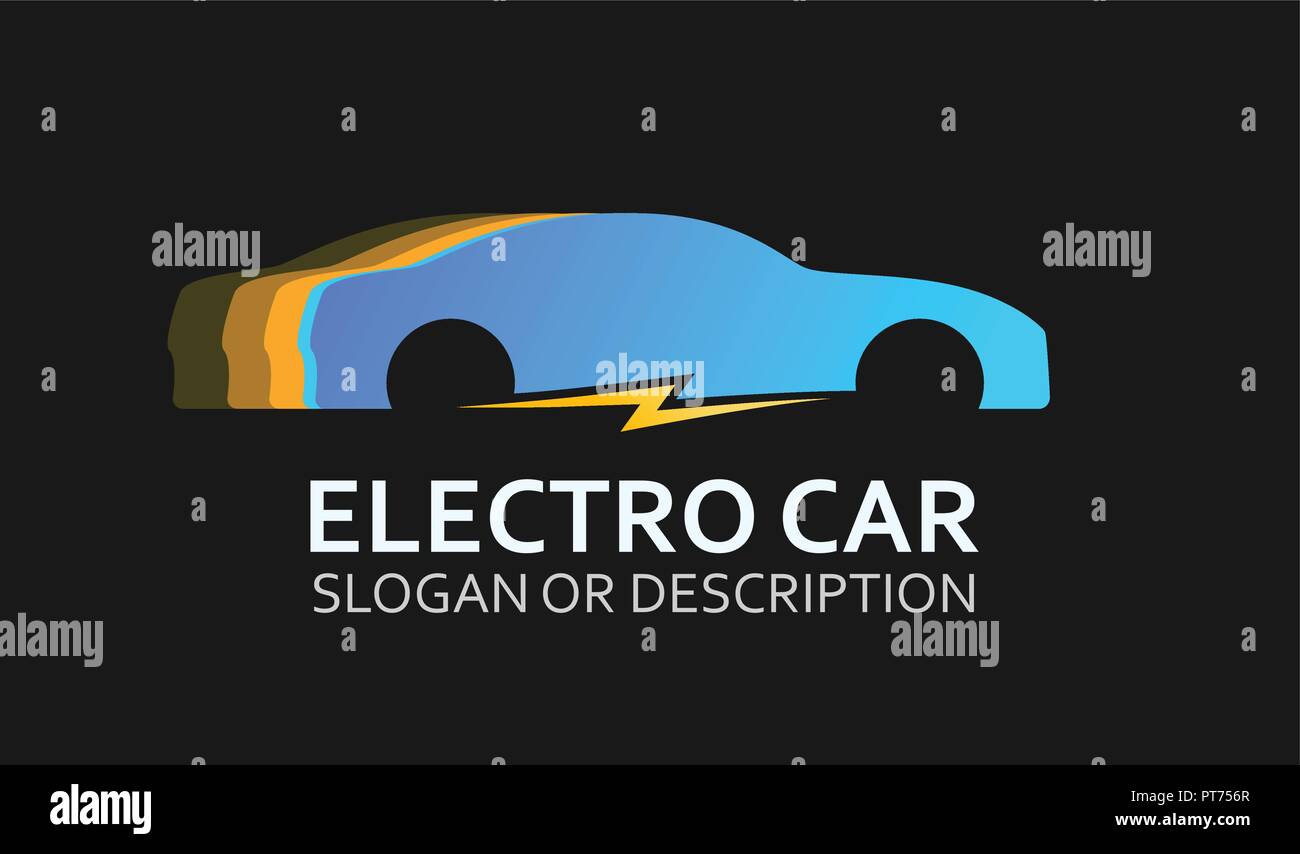 Electric car logo Stock Vector Images - Alamy
