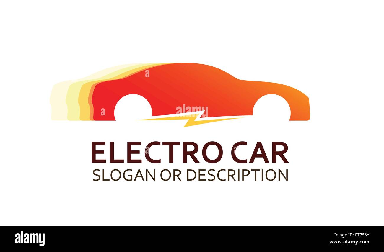 Electro car icon logo Cut Out Stock Images & Pictures - Alamy