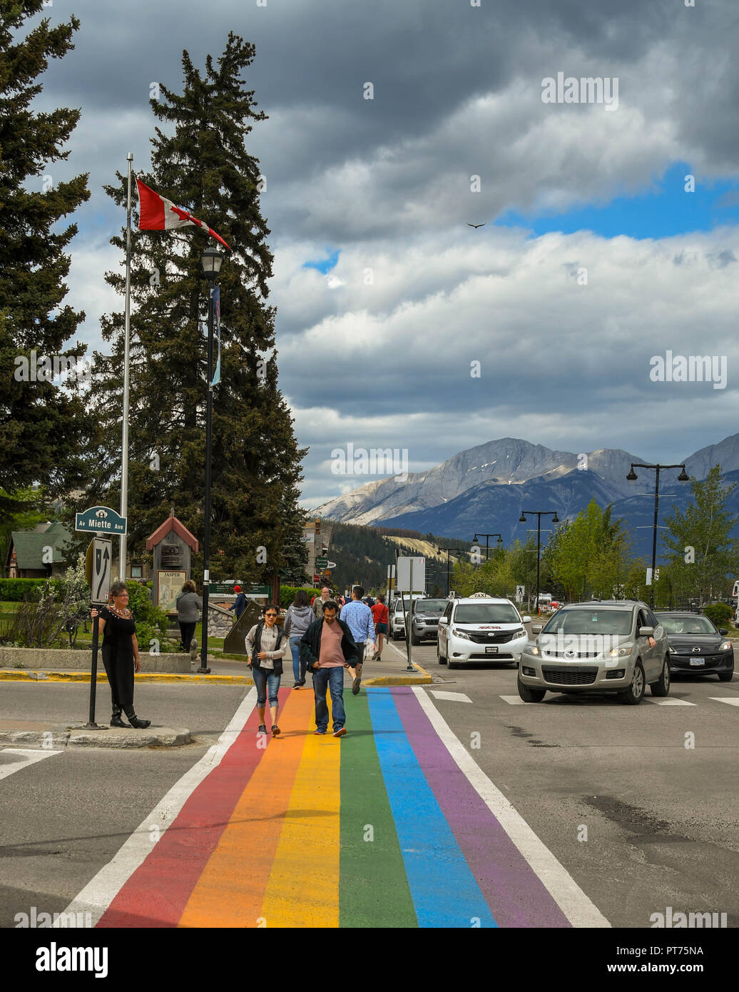 Rainbow pedestrian crossing hi-res stock photography and images - Alamy
