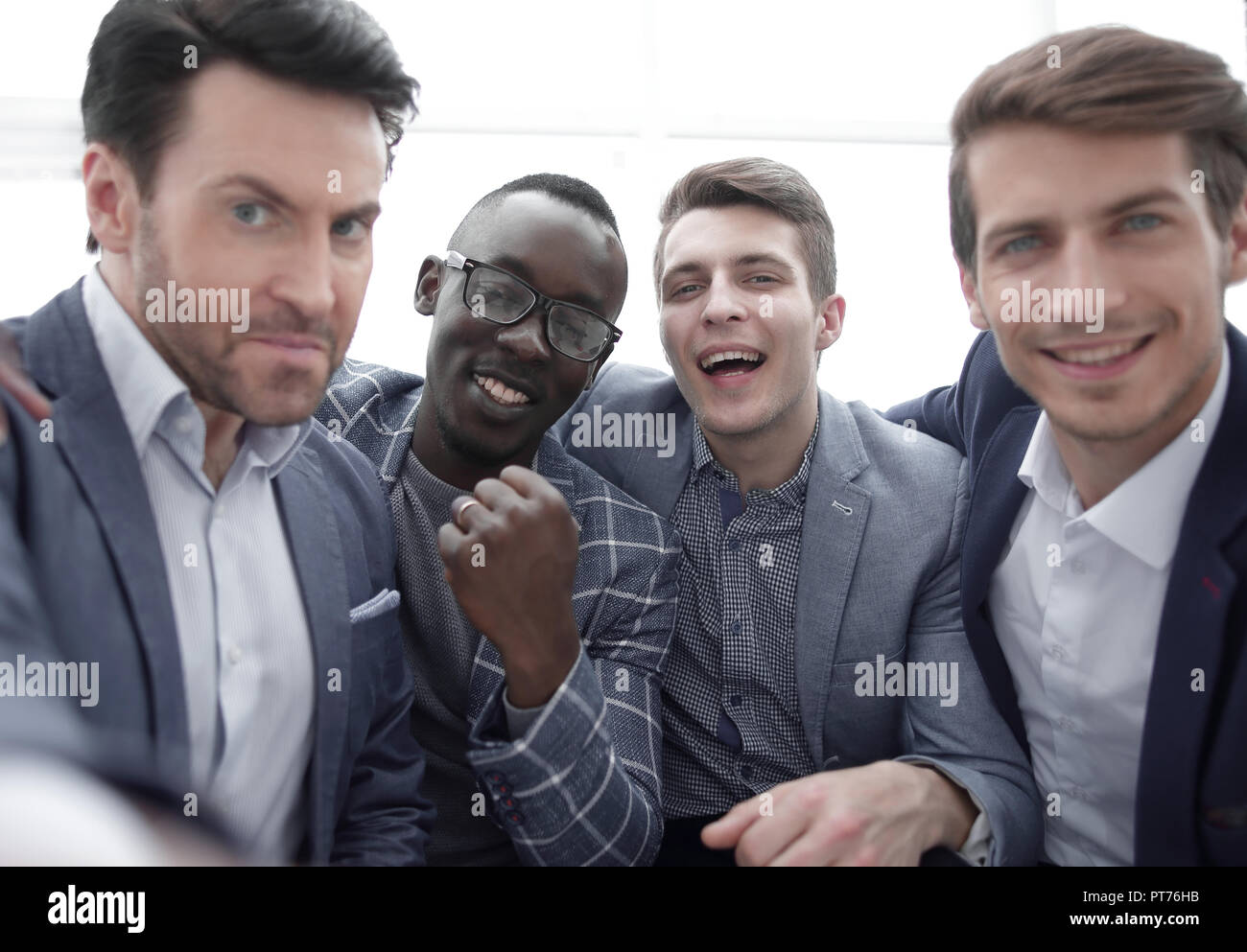 close up.group of professional young employees Stock Photo - Alamy