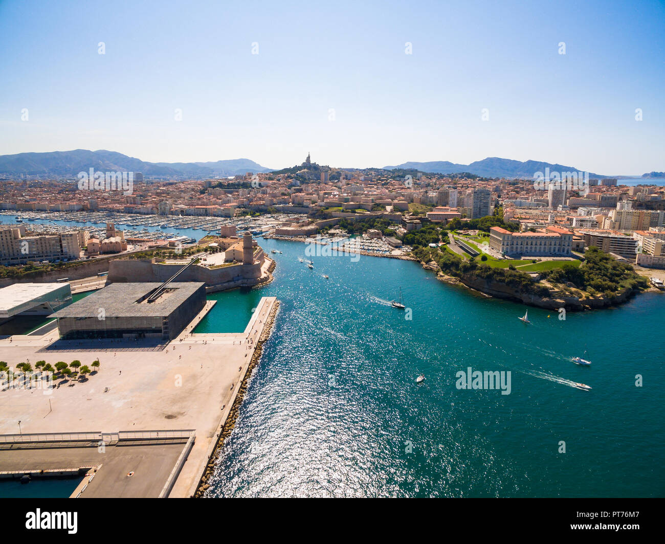 Mucem marseille aerial hi-res stock photography and images - Alamy