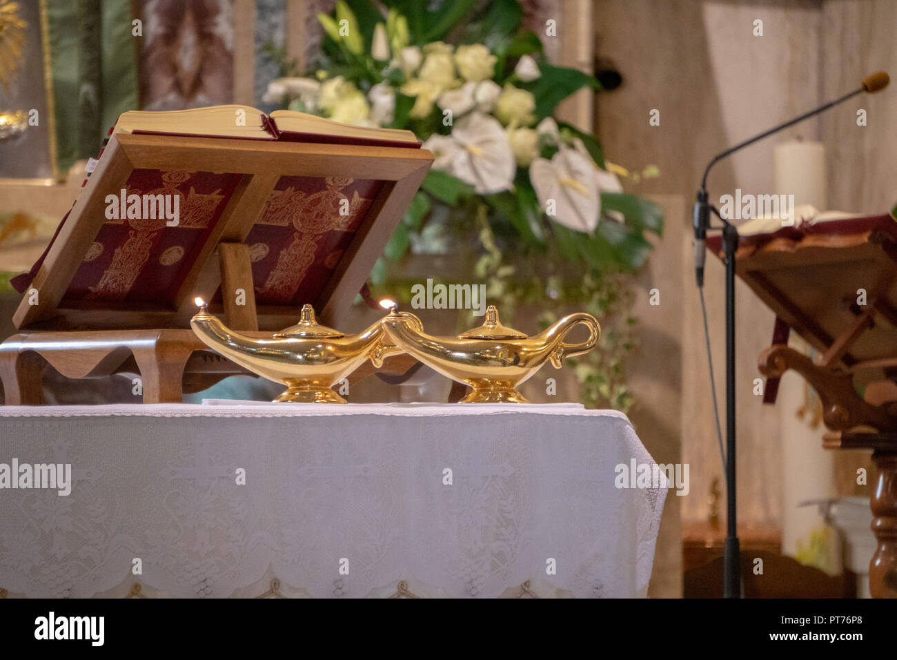 mass altar book close up Stock Photo - Alamy