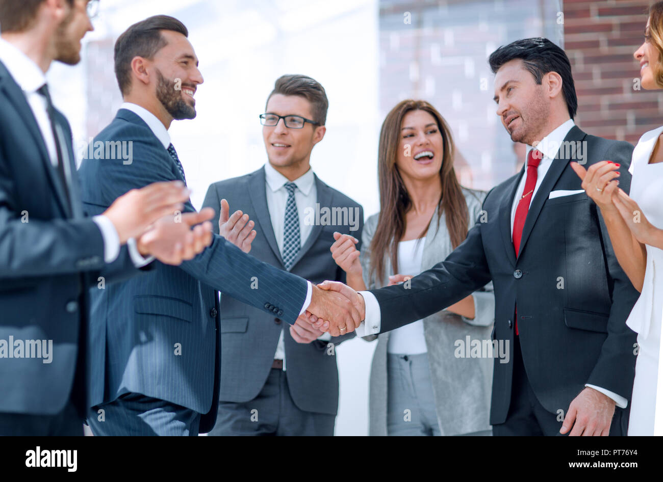 business partners shaking hands Stock Photo - Alamy