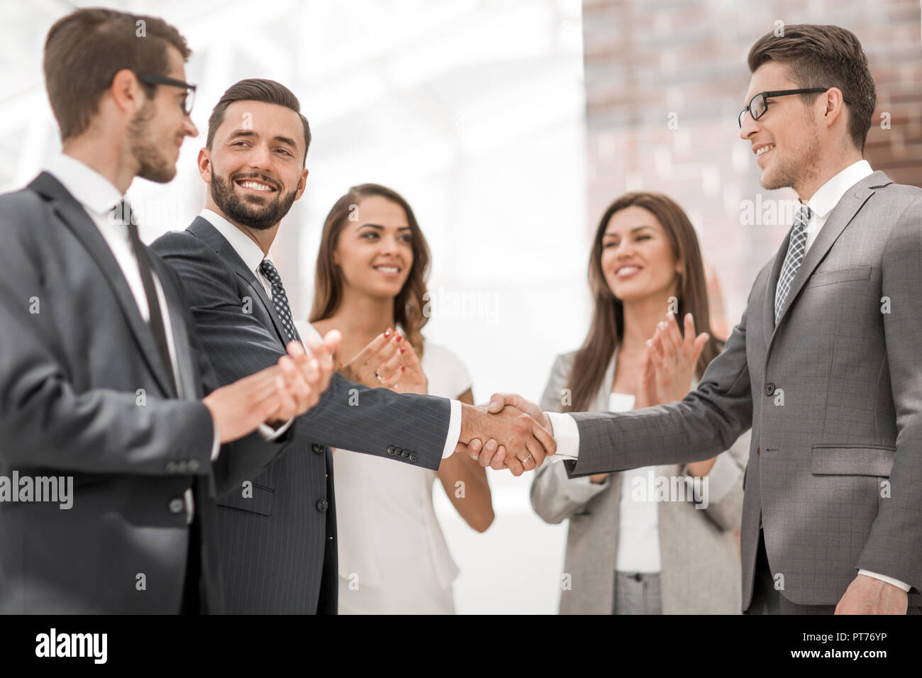 business partners shaking hands Stock Photo - Alamy