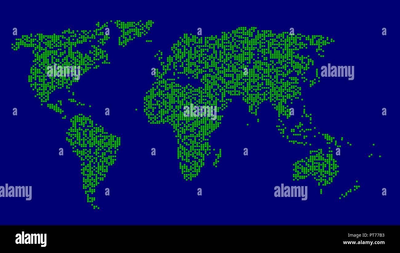 Particles forming world map hi-res stock photography and images - Alamy