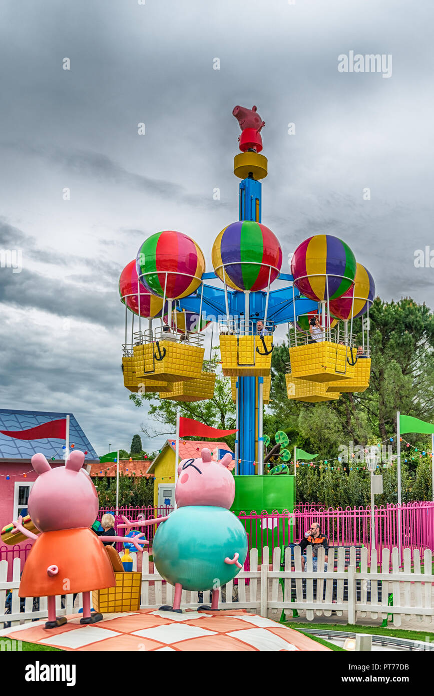 CASTELNUOVO DEL GARDA, ITALY - MAY 1: Peppa Pig Land, theme area inside ...