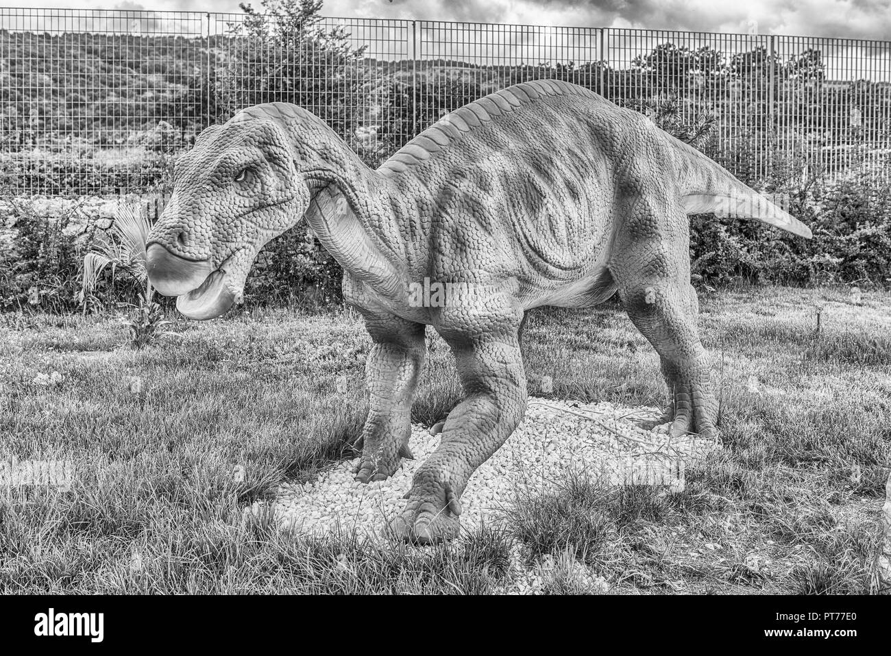 SAN MARCO IN LAMIS, ITALY - JUNE 9: Iguanodon dinosaur, featured in the ...