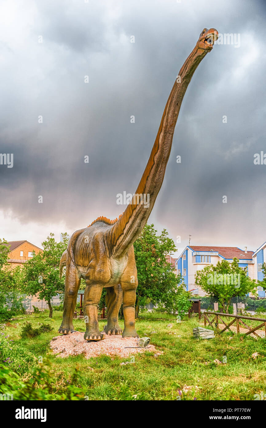 SAN MARCO IN LAMIS, ITALY - JUNE 9: Diplodocus dinosaur, featured in ...