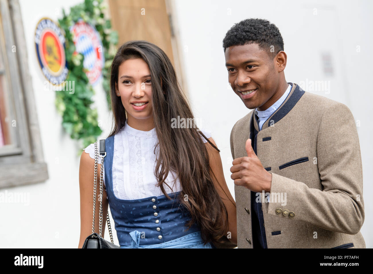 Munich, Bavaria. 07th Oct, 2018. David Alaba and his girlfriend ...