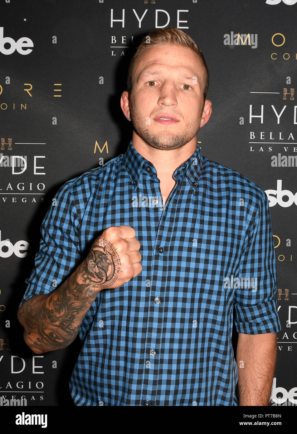 Las Vegas, NV, USA. 6th Oct, 2018. UFC Bantamweight Champion T.J ...