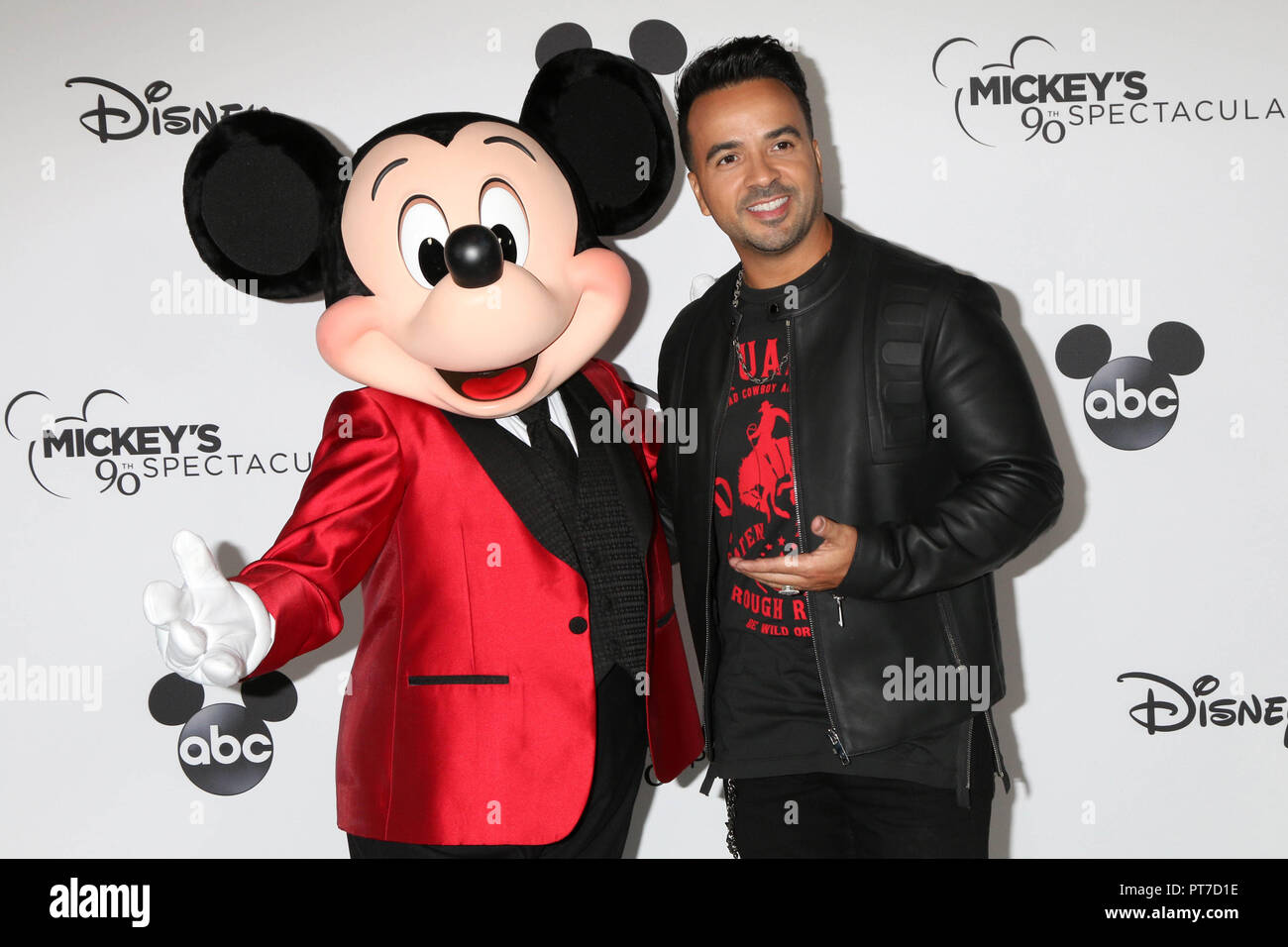 LOS ANGELES, CA - OCTOBER 6: Mickey Mouse, Luis Fonsi at the Mickey's ...