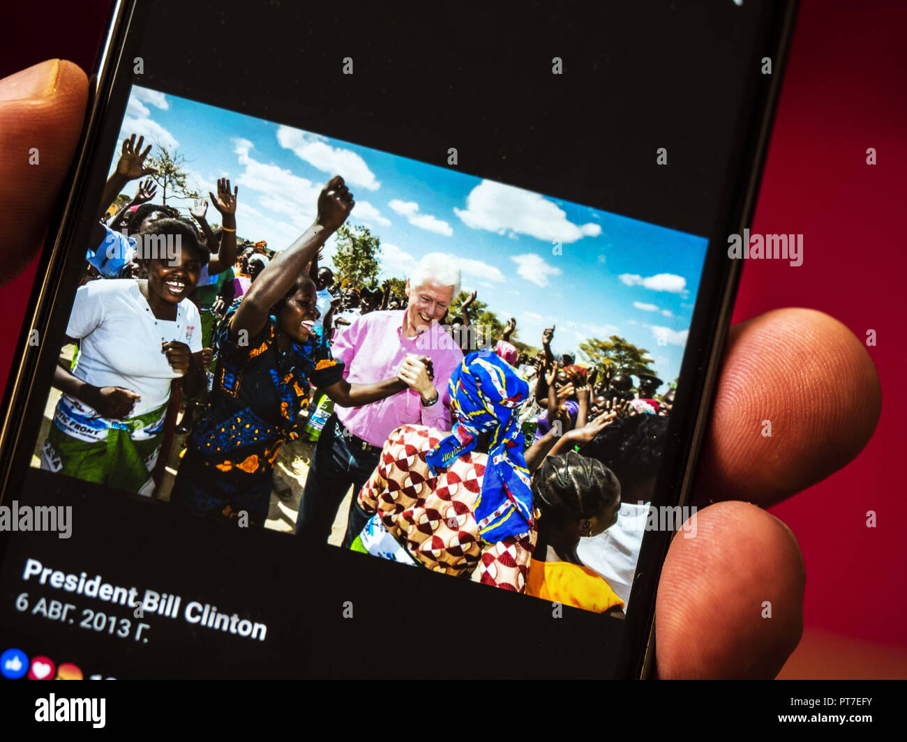 Kiev, Ukraine. 7th Oct, 2018. Cover photo President Bill Clinton of ...
